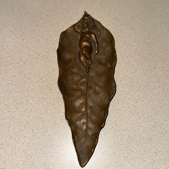 Art Nouveau Bronze Pin Tray with laying Cherub | Accents | Art Nouveau ...